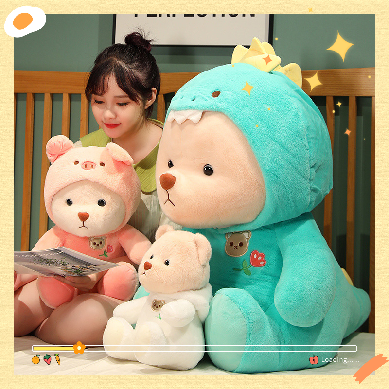 New Cute Teddy Bear Doll Creative Transformation Bear Doll Plush Toy ...