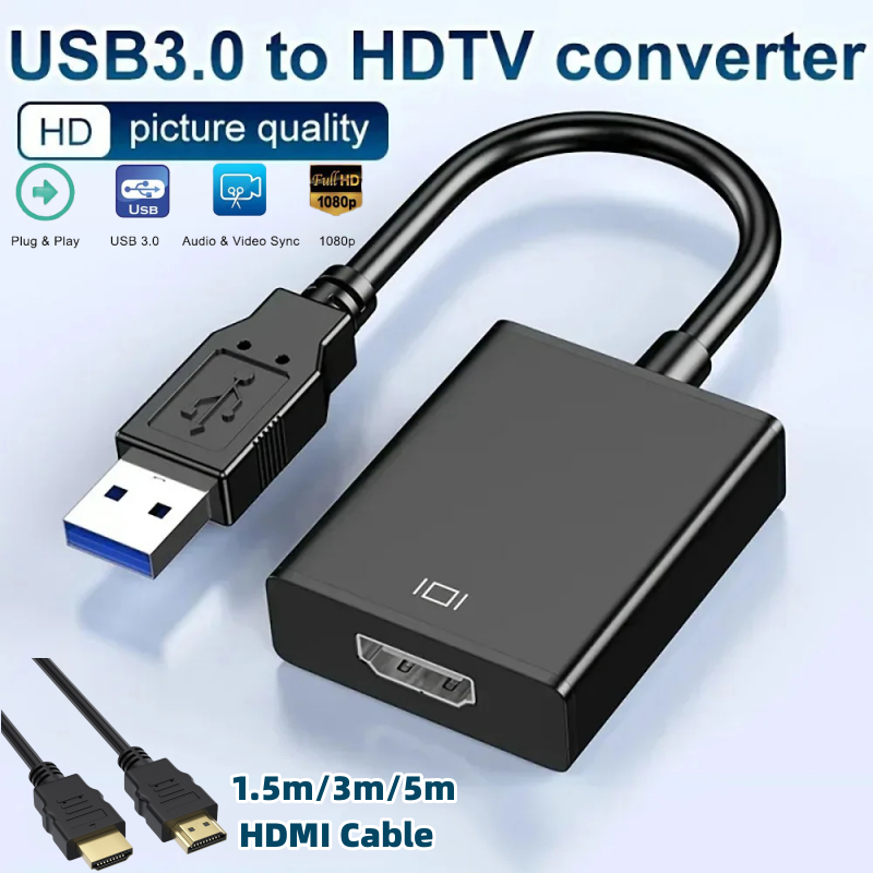 [Shopee Choice] Full HD USB to HDMI Adapter Video Audio Converter ...