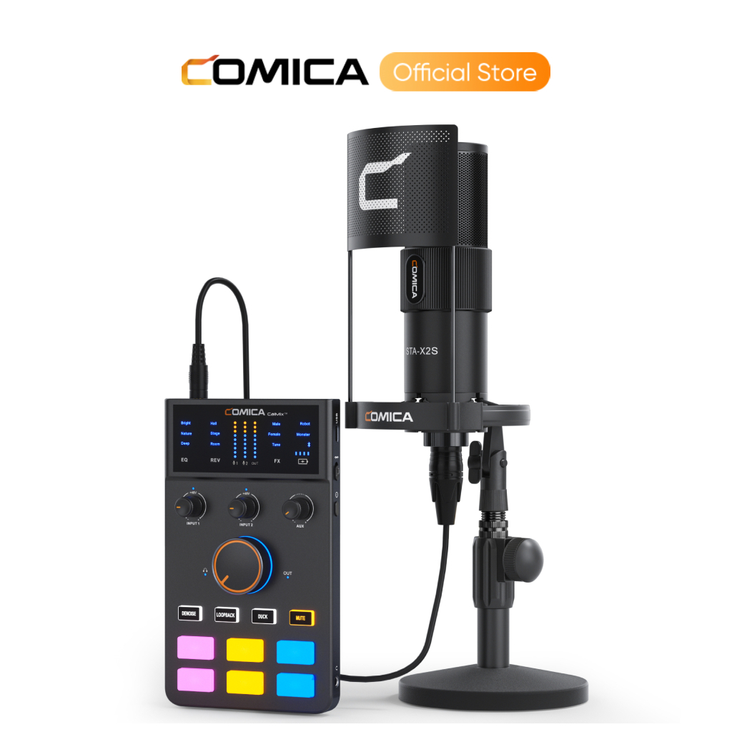 COMICA ADCaster C1-K1Sound Card Kit with Voice Changer, Audio ...
