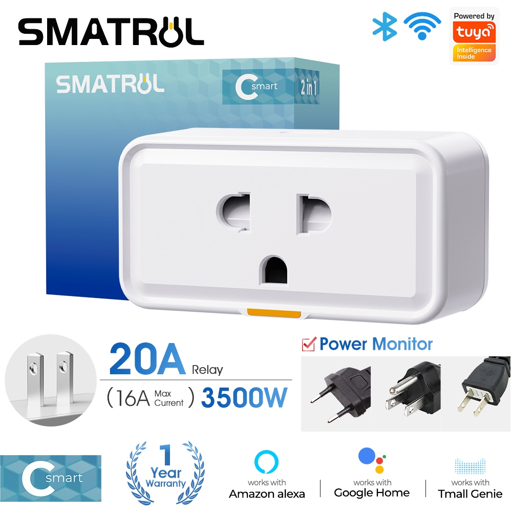 SMATRUL Tuya Wireless WIFI Smart Plug 16A Mini Socket Smart Home ...