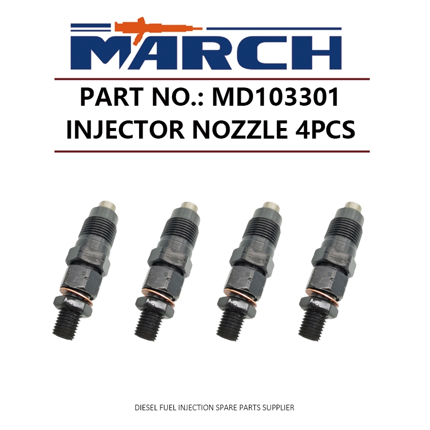 4PCS Fuel Injector MD103301 for Mitsubishi 4D56 4D56T Engine L200 L300 ...