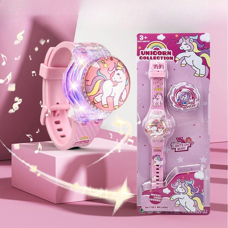 Kegllect Children's Digital Watch Kids Music Cartoon Unicorn Toy ...