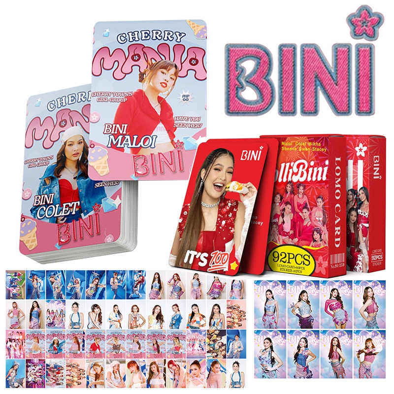 92pcs Jollibee X BINI Photocards Jollibee Jollibini Photocards BINI ...