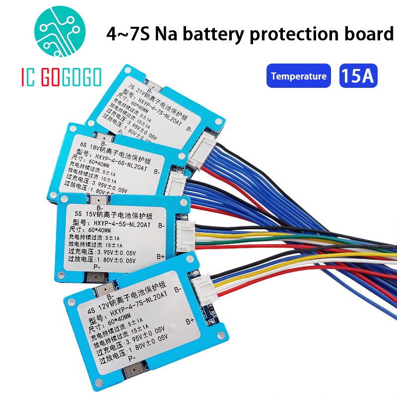 4S 5S 6S 7S Sodium-ion battery BMS 15A Sodium Battery Protection board ...