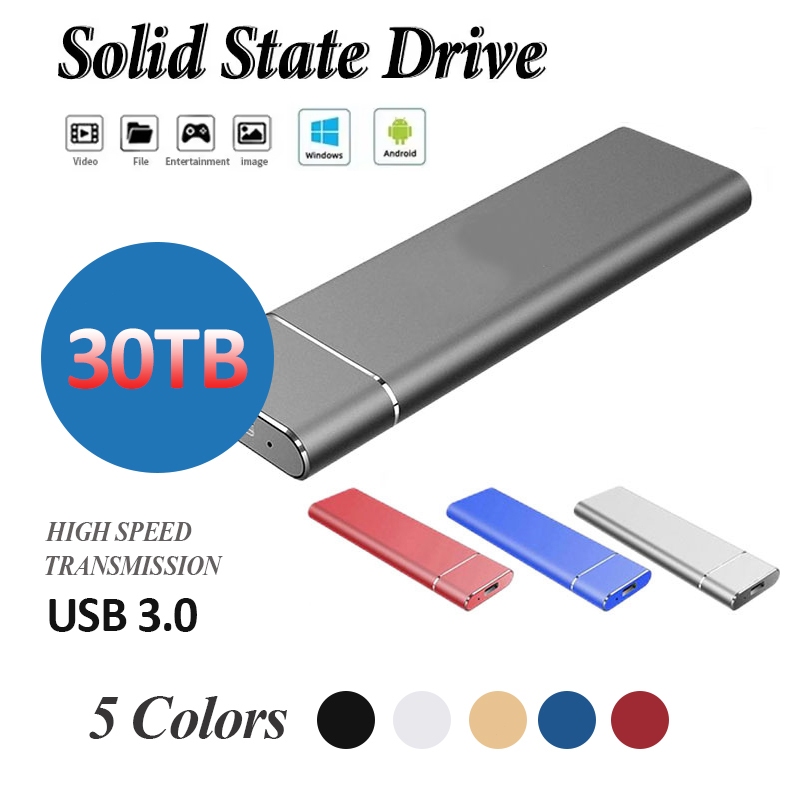 30TB Solid State Drive HDD Portable External Hard Drive High Speed ...