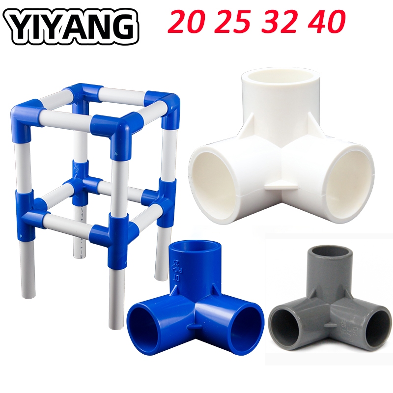 PVC Fitting Grey/White/Blue Pipe Joint Connector /Conduit/PVC 3 Way | Shopee Philippines