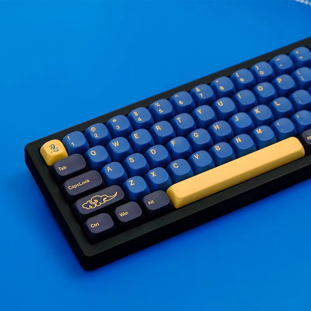 131Keys Blue Samurai Keycaps KOA Profile PBT Dye Sublimation Similar ...