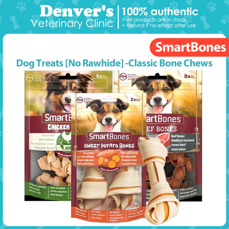 Smartbones Mini Bones with Real Chicken Beef Rawhide-Free Chews for ...