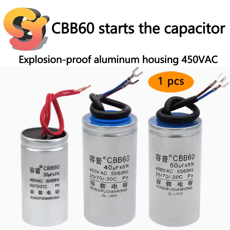 [Ready Stock Supply] 1pcs CBB60 Motor Capacitor Washing Machine ...