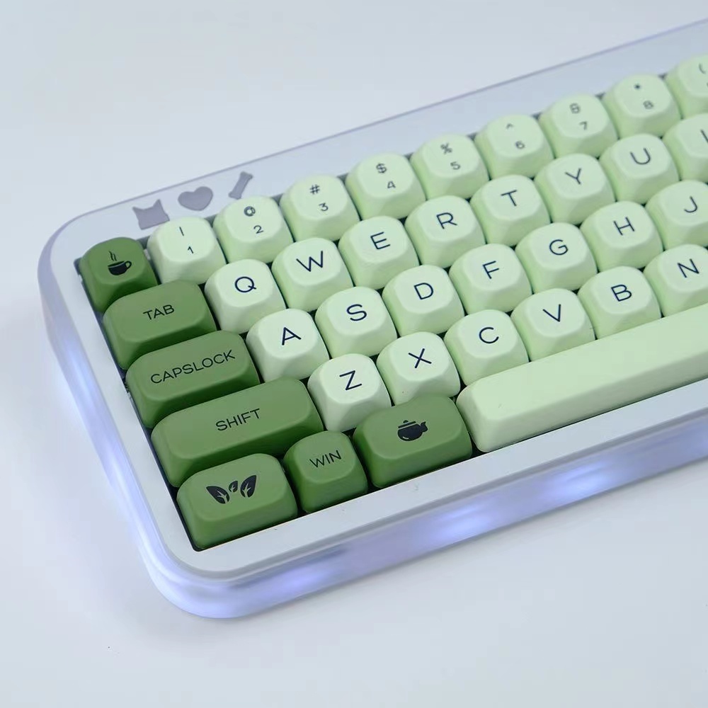 143 Keys Matcha Keycaps KOA Profile PBT Dye Sublimation Similar MOA ...