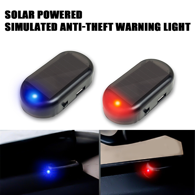Car mounted Simulation Solar Anti-theft Light Red/Blue USB Assisted ...