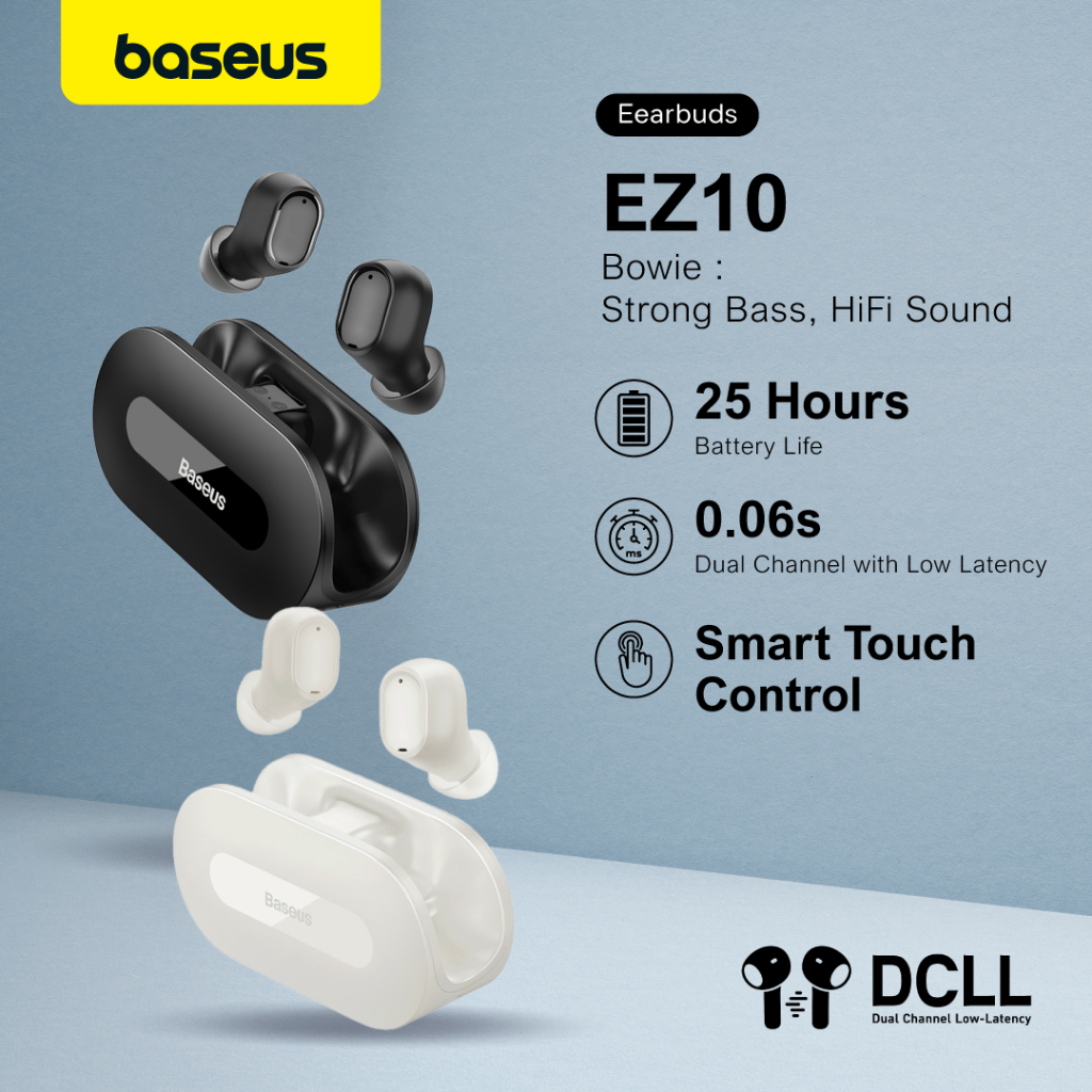 Baseus Bowie EZ10 True Wireless Earphone Bluetooth 5.3 Wireless ...