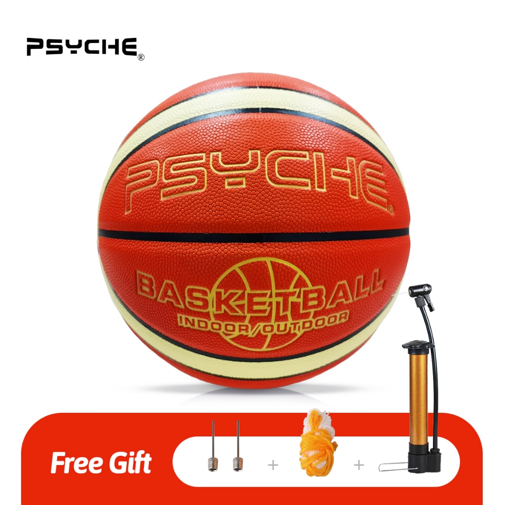 PSYCHE Original Basketball Ball Size 7 PU Outdoor Indoor (with Free Pin、 Net、Pump) | Shopee ...