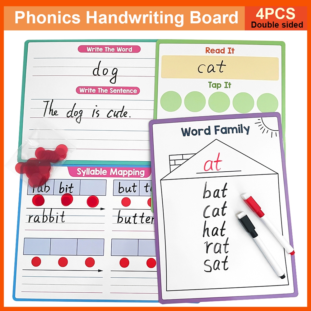 CVC Phonics Whiteboard, Syllable Small Whiteboard,Letter Sound,Phonics ...