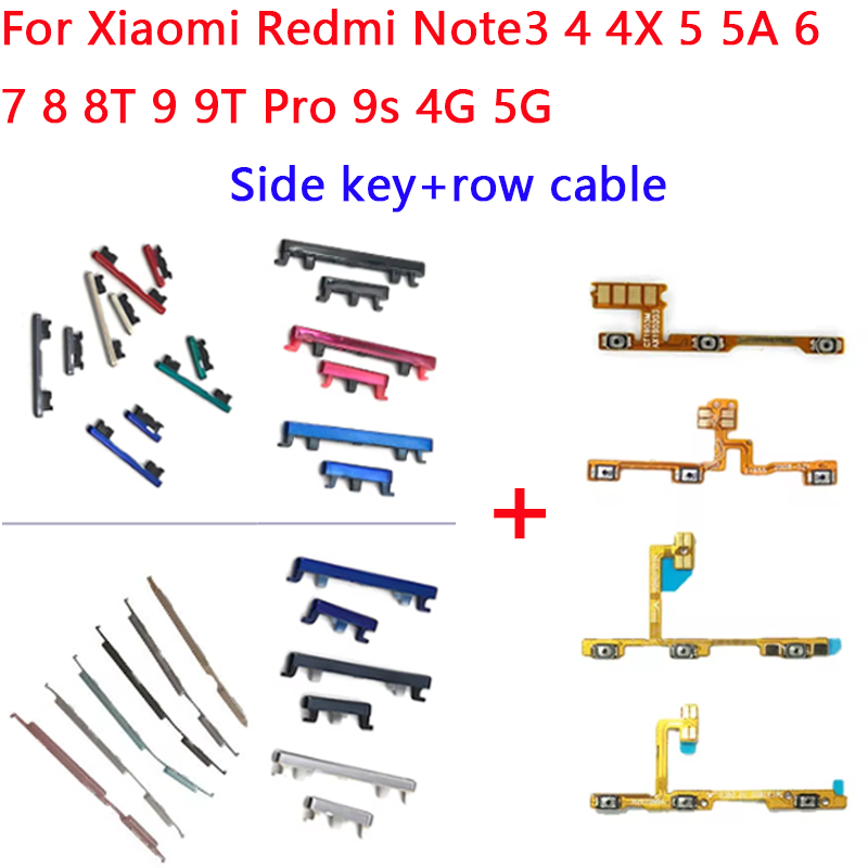 For Xiaomi Redmi Note3 4 4X 5 5A 6 7 8 8T 9 9T Pro 9s 4G 5G volume flex ...