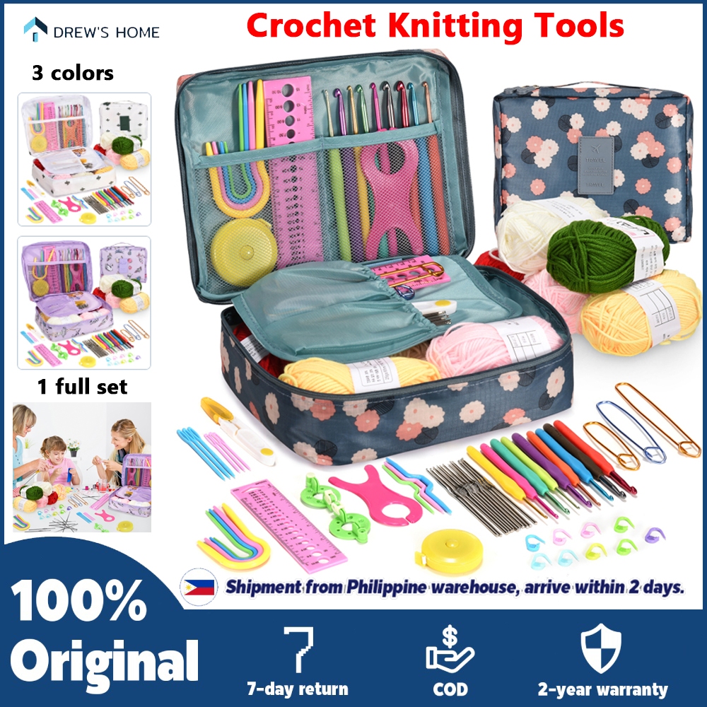 【Local Warehouse+COD】Beginner Crochet Set Kit for Adults Knitting ...