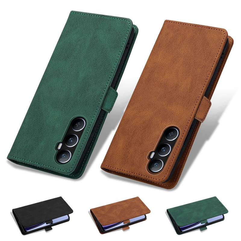 For Realme C65 4G Phone Case Deformable Stand Mode PU Flip Leather case ...