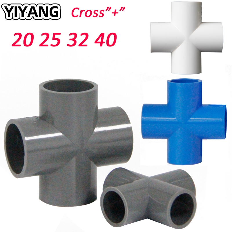 PVC Fitting White Pipe Joint Connector /Conduit/PVC Cross"+" | Shopee ...