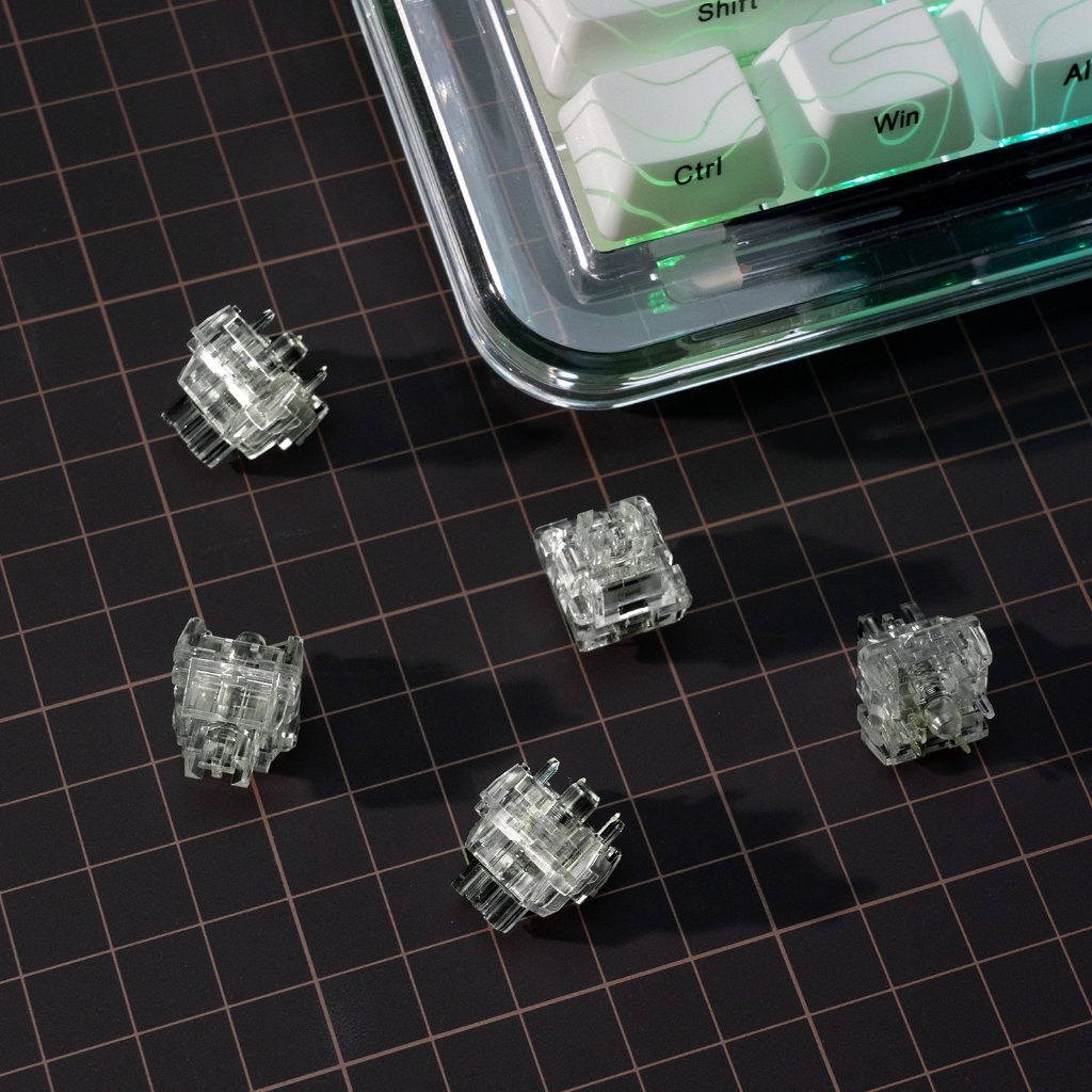 XVX Ice Jade Shaft Transparent Switch 45GF 3-pin Linear Switches ...