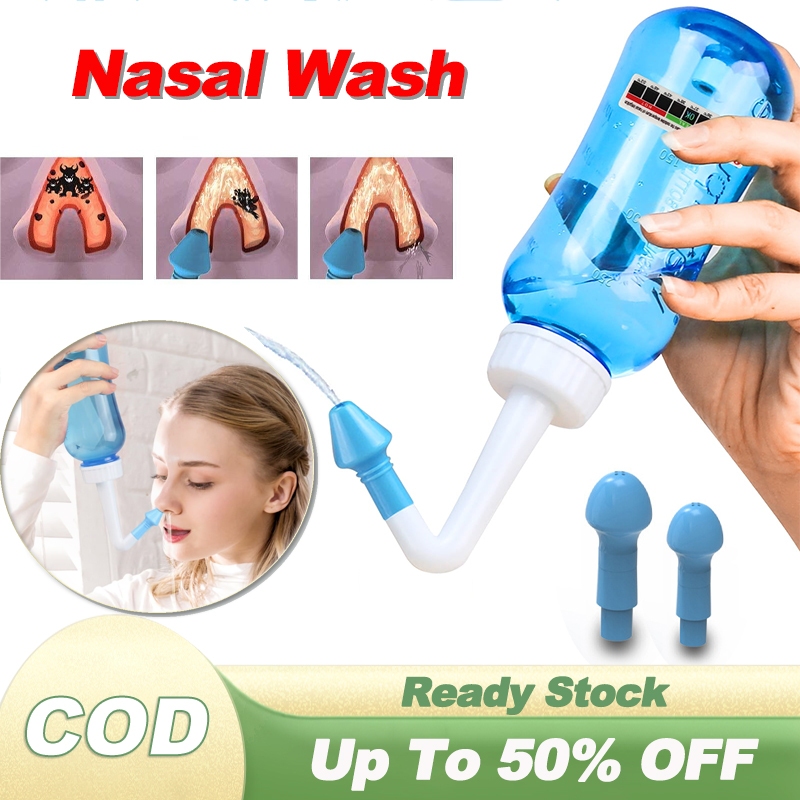 300ml Nasal Irrigator Nasal Rinse Cleaner Nasal Wash Bottle Sinus ...