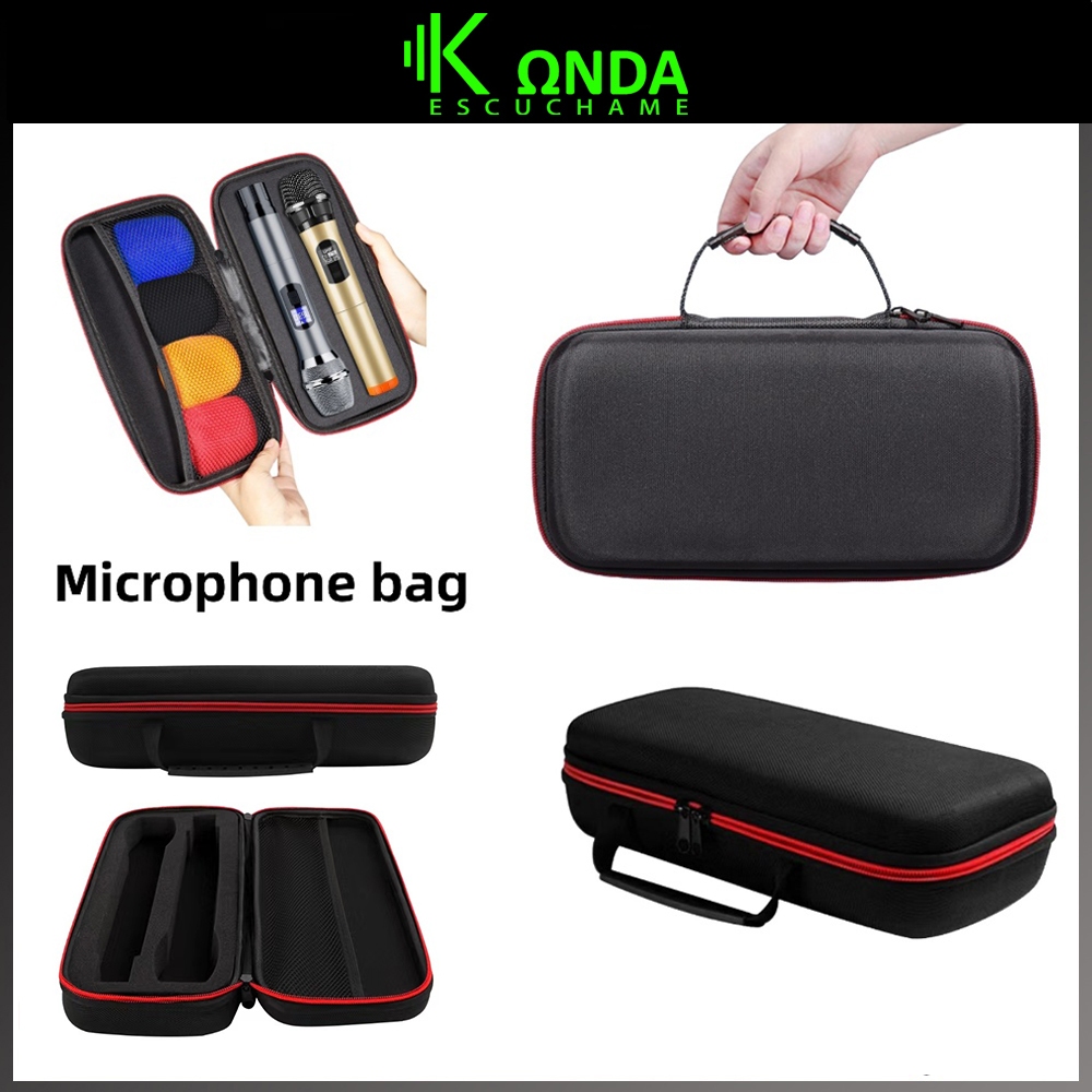 Generic Wireless Microphone Storage Case Shockproof Hard EVA Protect ...