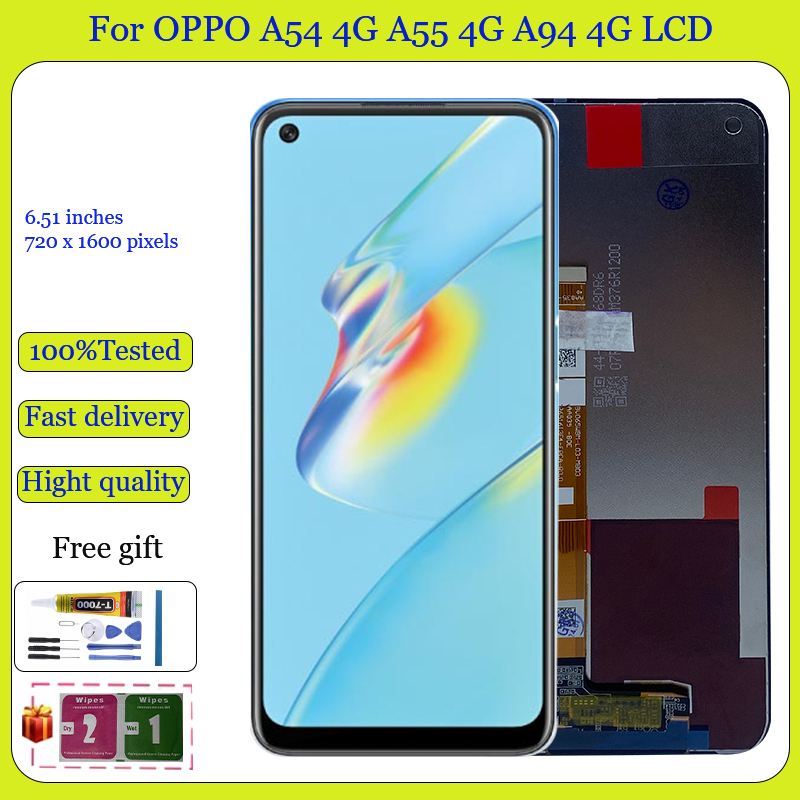 Ori For OPPO A54 4G A55 4G A94 4G LCD Display Touch Screen With Frame Replacement | Shopee ...