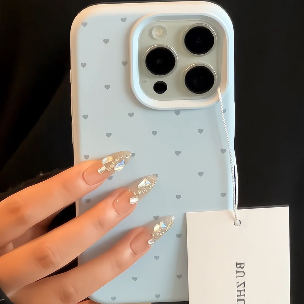 Simple Fashion Mini Love Heart Liquid Silicone Case For iPhone 16 Pro ...