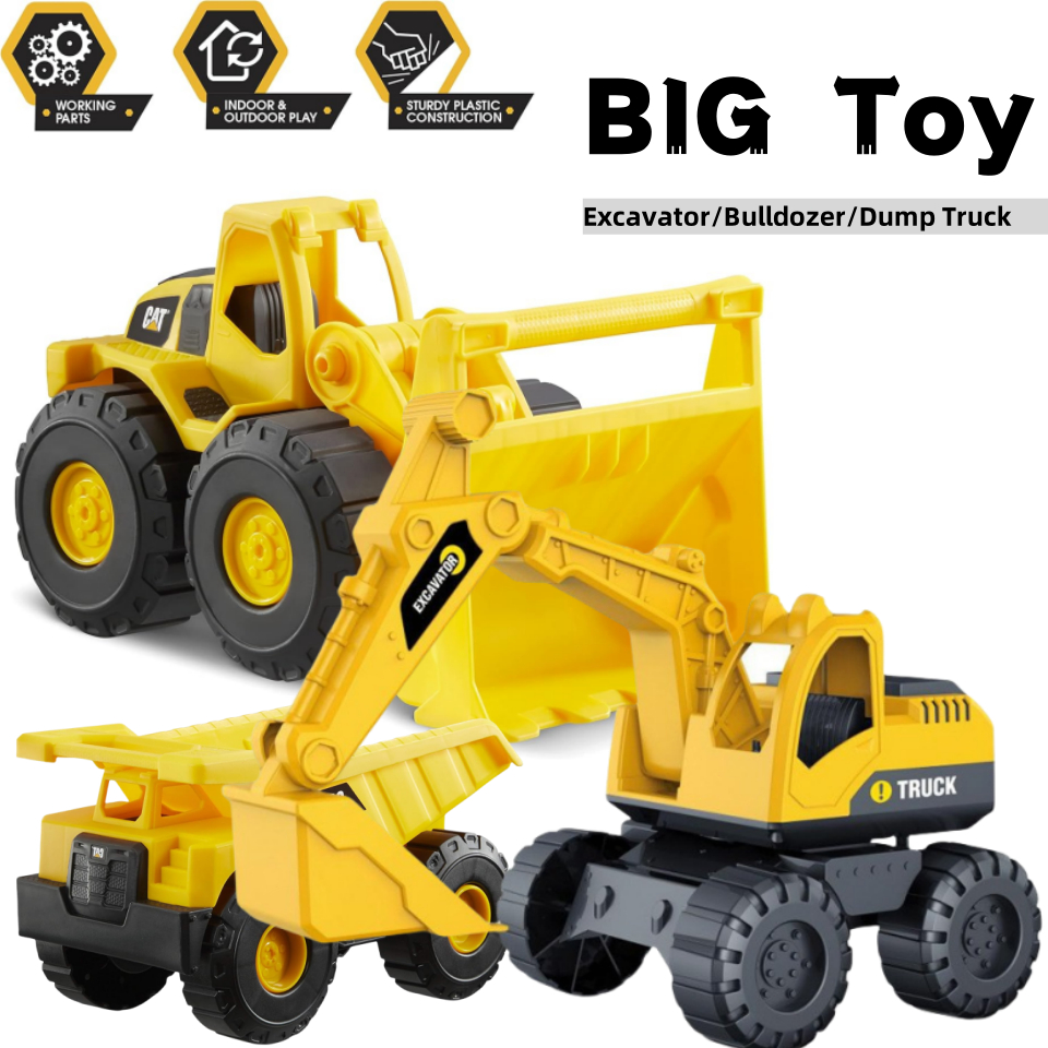 Dump Truck Toy Engineering Car Play Vehicles Bulldozer Excavator ...