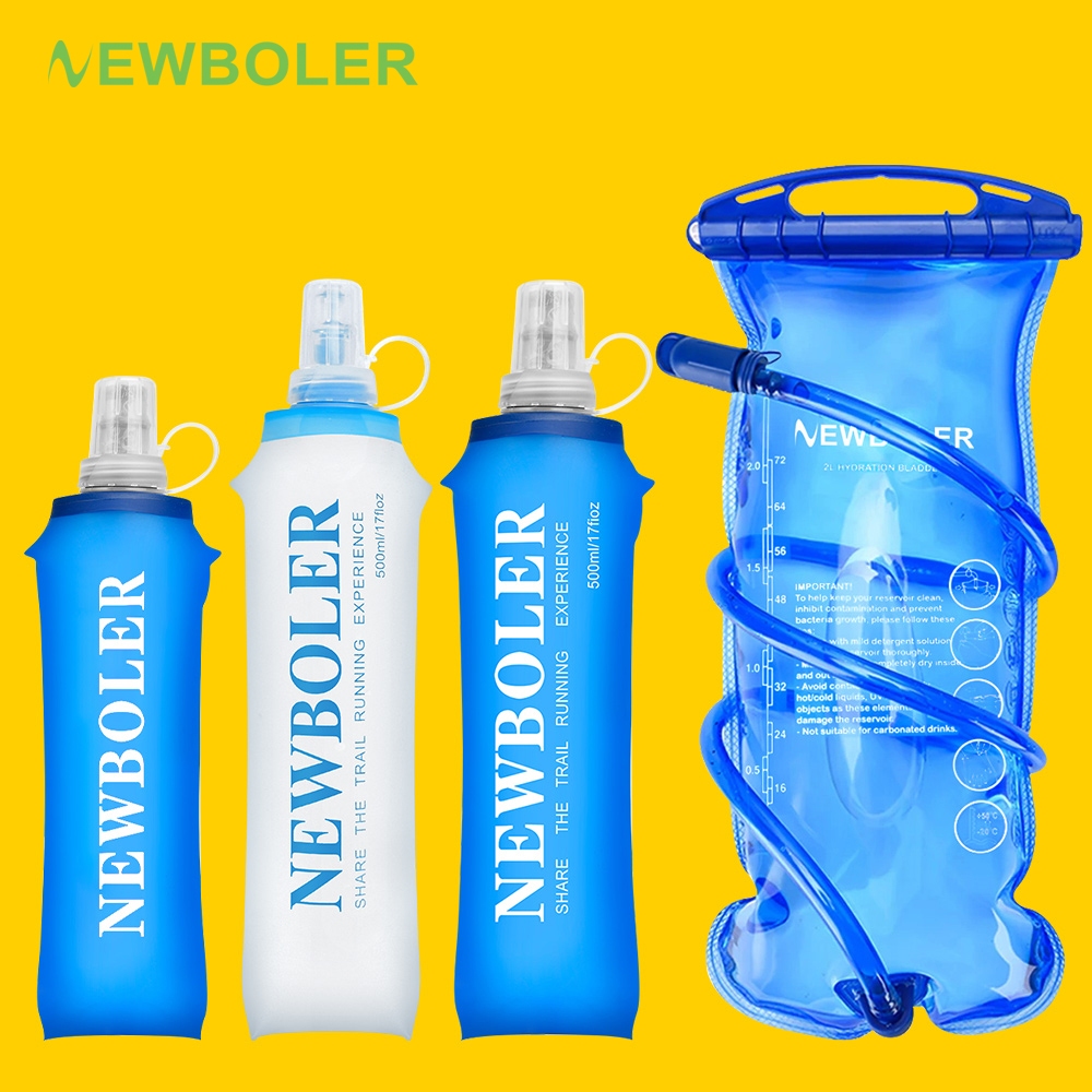 NEWBOLER 1L/1.5/2L/3L Water Bladder TPU BPA-Free 250ml 500ml Foldable ...