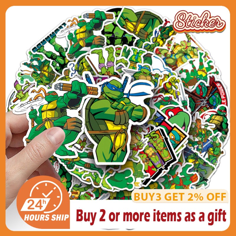 50PCS Teenage Mutant Ninja Turtles Sticker Disney Animated Graffiti DIY ...