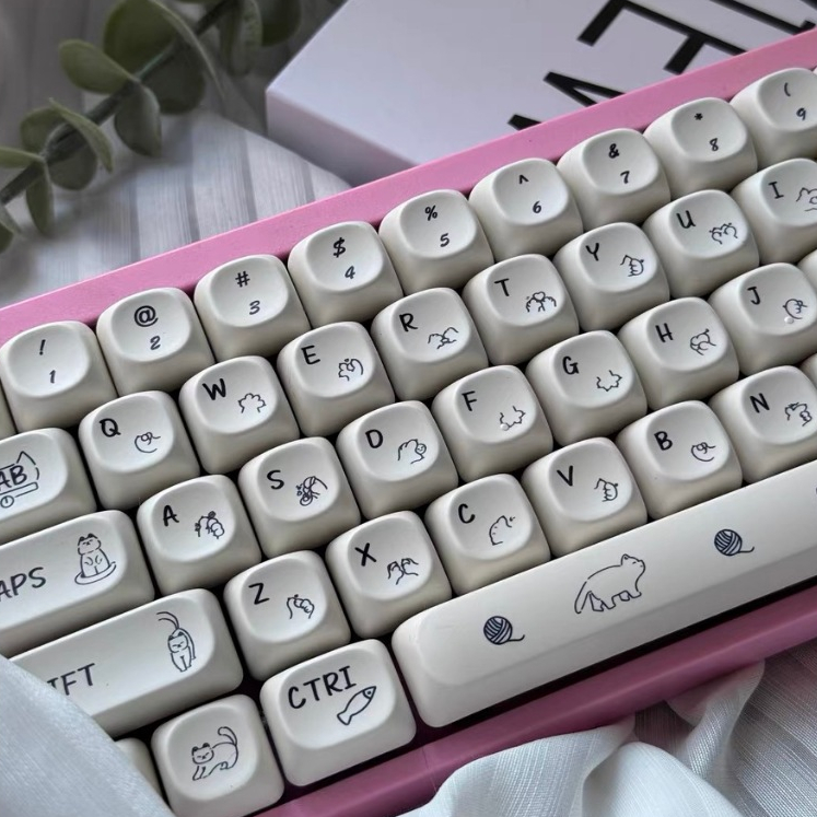Mechanical Keyboard Cap Cute CAT Keycap Kawaii Keycap MOA Profile Gift ...
