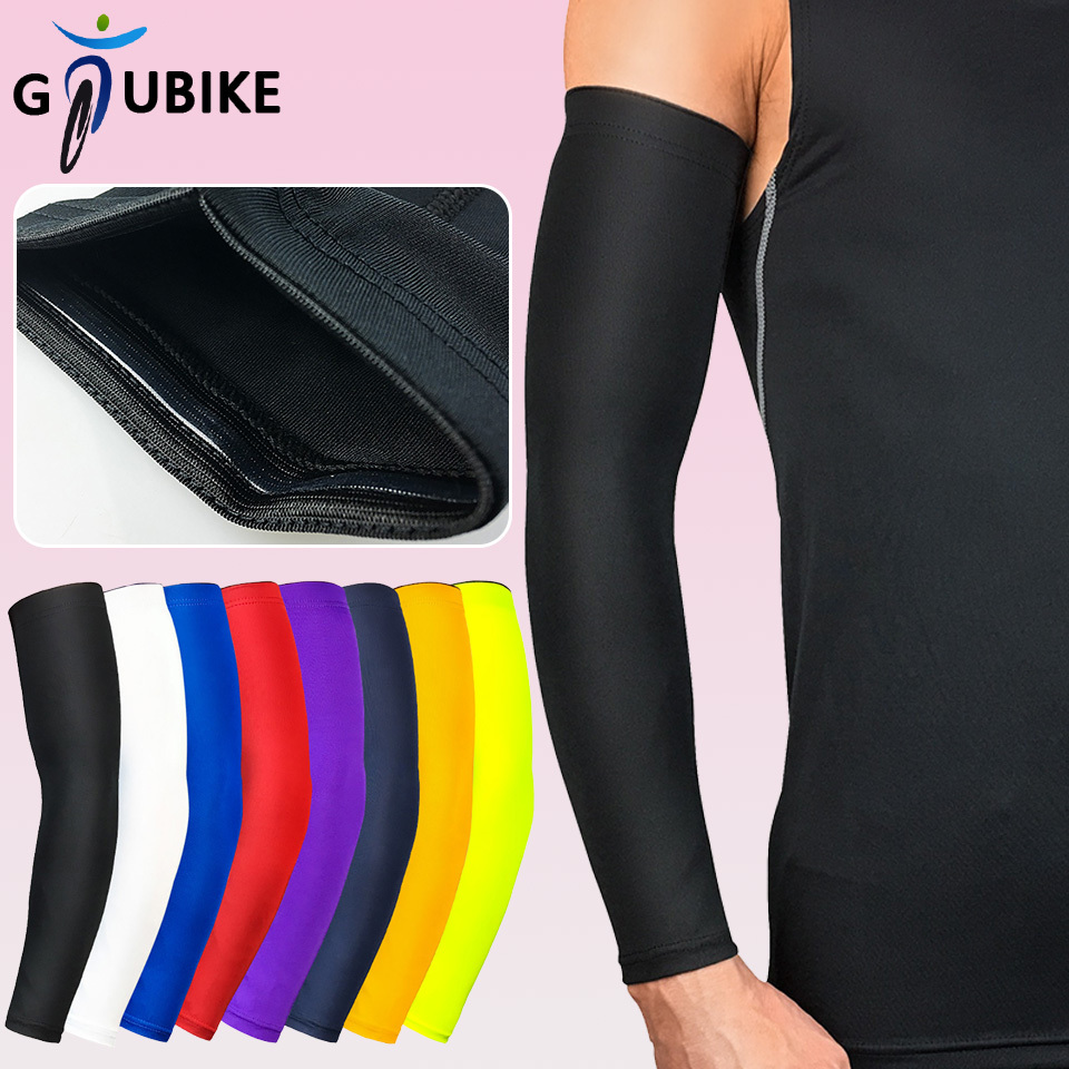 GTUBIKE 1Piece Sports Cycling Basketball Elbow Cover Anti-slip Long Arm ...
