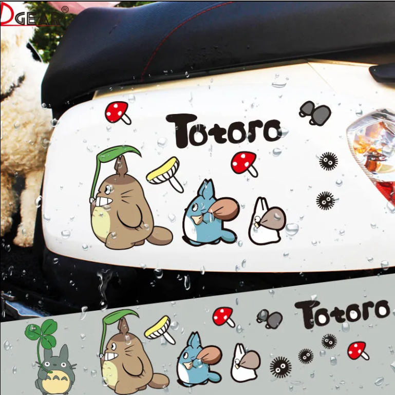 My Neighbor Totoro Cute Cartoon Scratch Car Sticker Calf Yadi Emma ...