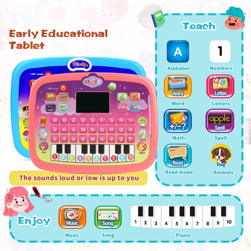 English Kids Educational Learning Computer Tablet Learning Toys Baby ...