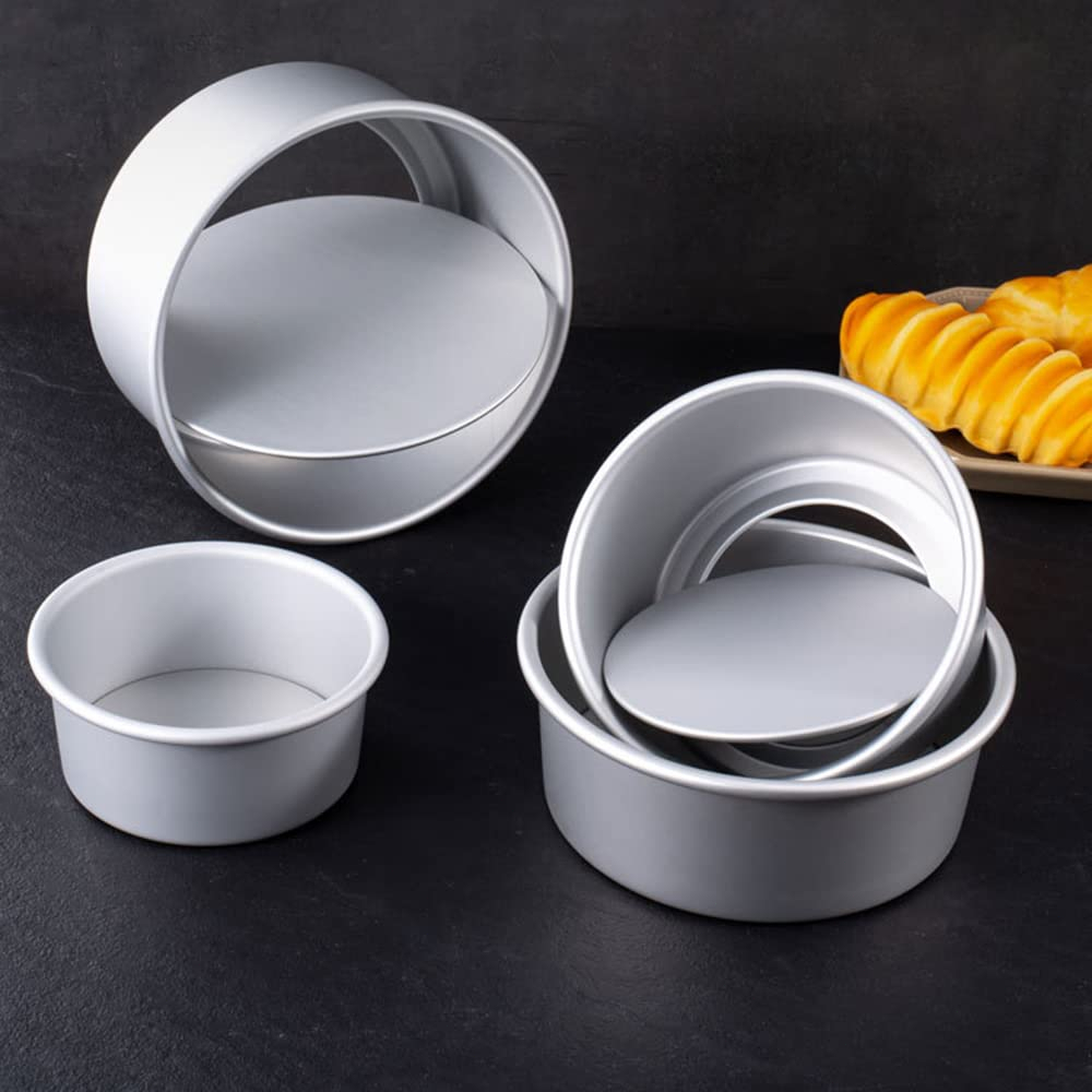 Aluminum Alloy Nonstick Round Cake Molder Baking Pan Set with Removable ...