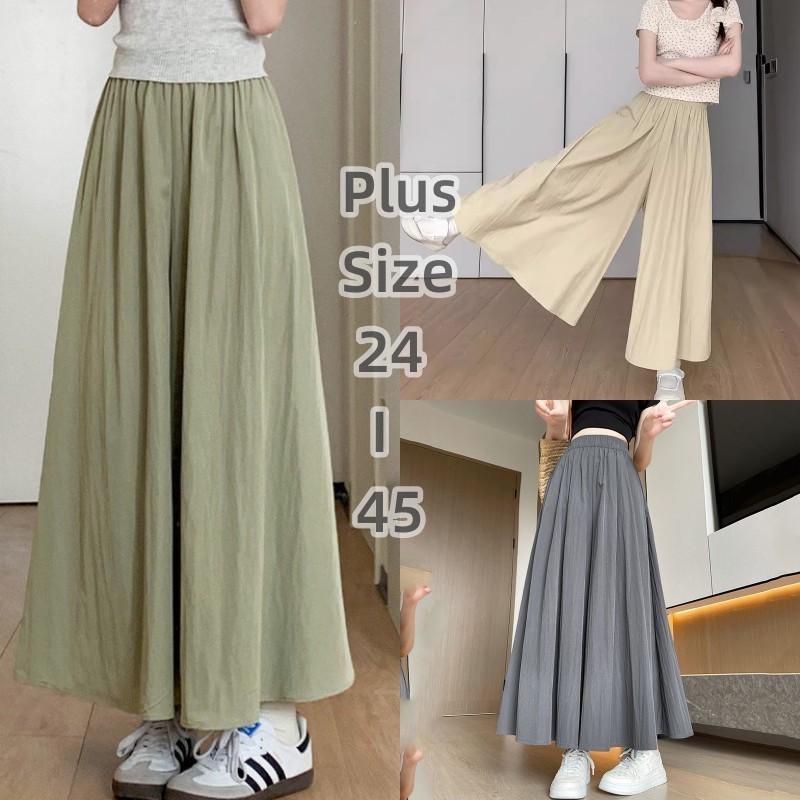 Lenbach Women's Plus Size Waist S-6XL High Waist Square Pants Wide Leg ...