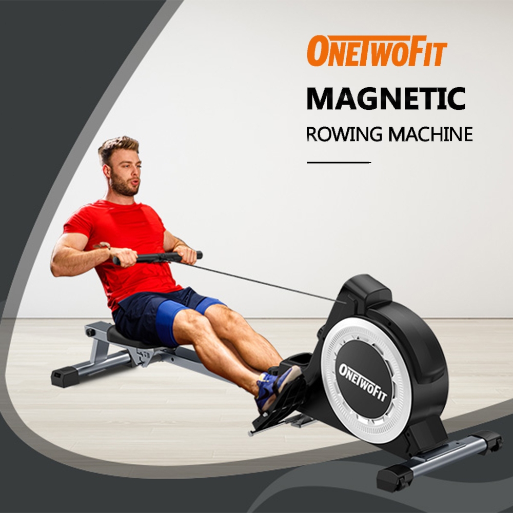 Onetwofit Air Rowing Machine Exerciser Adjustable Resistance 100kg ...