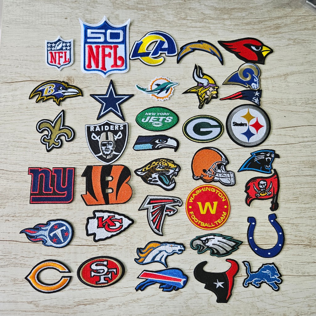 Custom Logo Patches NFL Rugby Major League Football Team Logo Styles ...