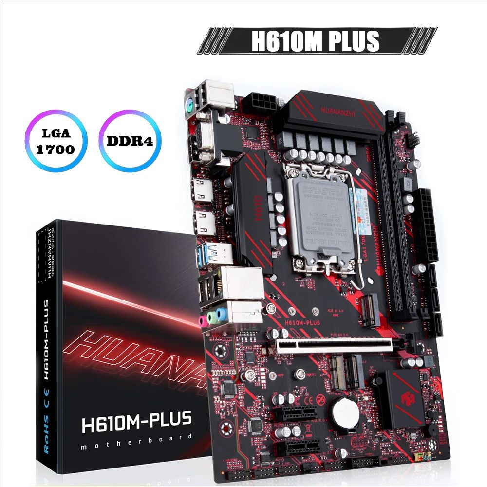 HUANANZHI LGA1700 H610M PLUS Motherboard M-ATX DDR4 Support Intel LGA ...