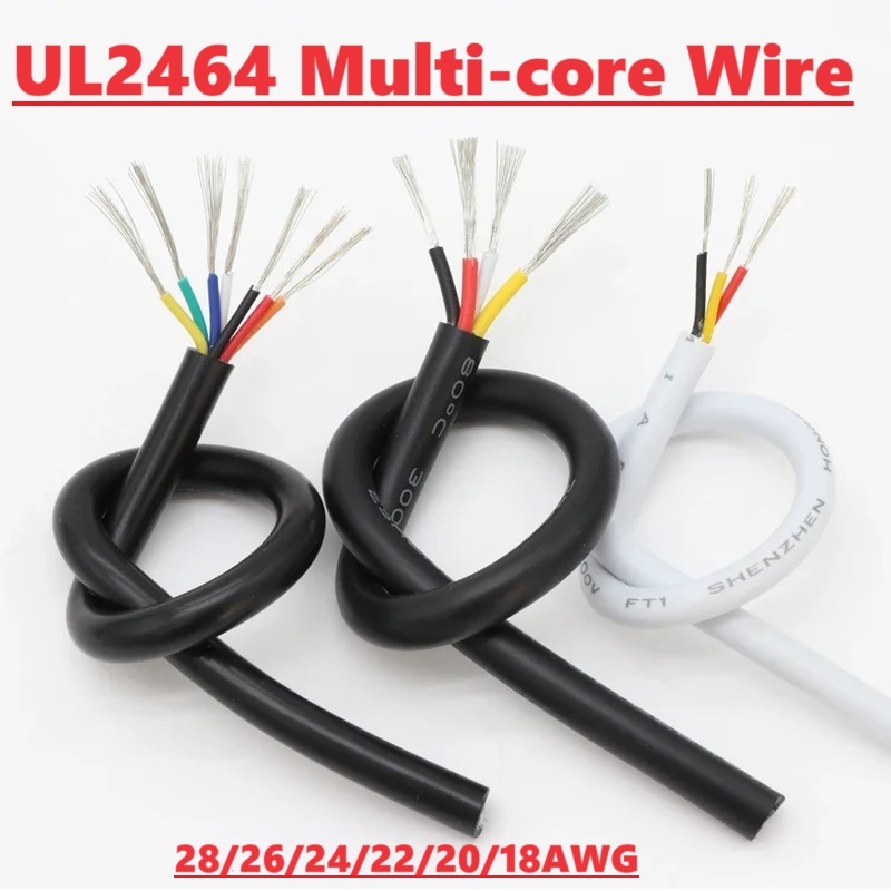 UL2464 Sheathed Wire 28AWG 2/3/4/5/6/7/8/9/10 core PVC Tinned Wire Multi Stranded Extruded ...