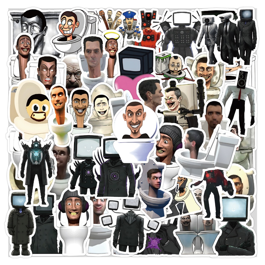 Stickers Kit 50 pcs Skibidi Toilet | Shopee Philippines