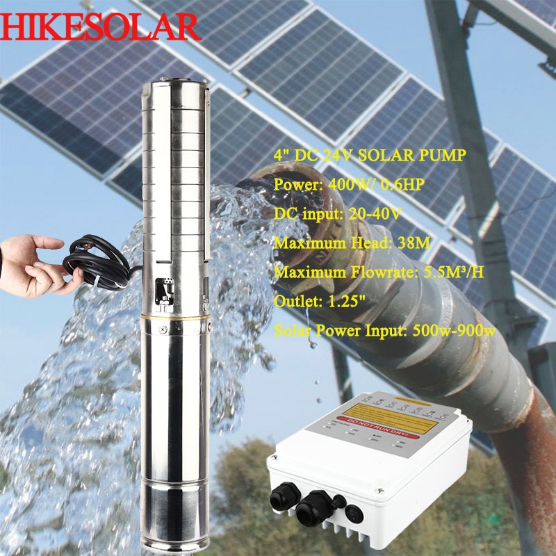 4'' DC Solar Powered Submersible Agriculture Irrigation Water Pumps ...