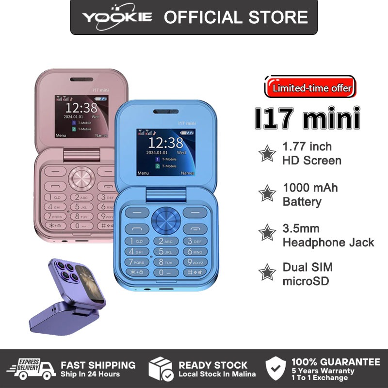 Brand New i17 mini Flip Phone Keypad Cellphone Dual SIM Keypad Phone ...