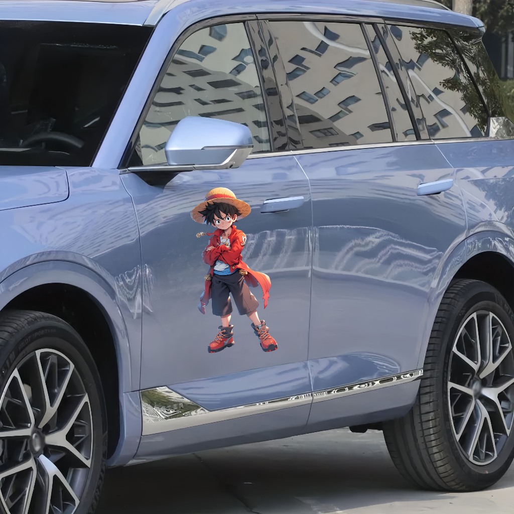 One Piece Luffy Waterproof Car Stickers - Anime Cartoon Decorative ...