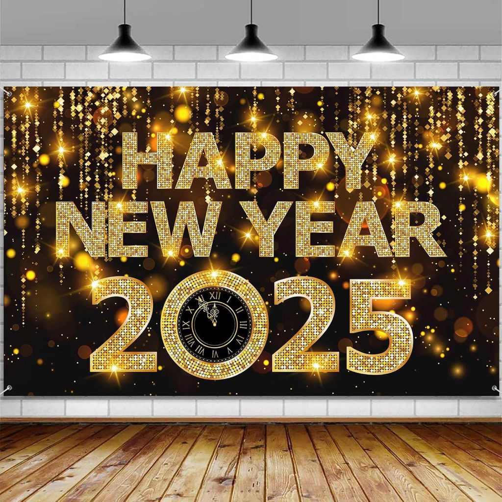 New Years Eve Photo Backdrop 2025 Happy New Year 2025 Photo Backdrop ...