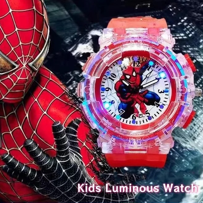 Miniso SpiderMan Luminous kids Watch Marvel Cartoon Anime Luminous ...