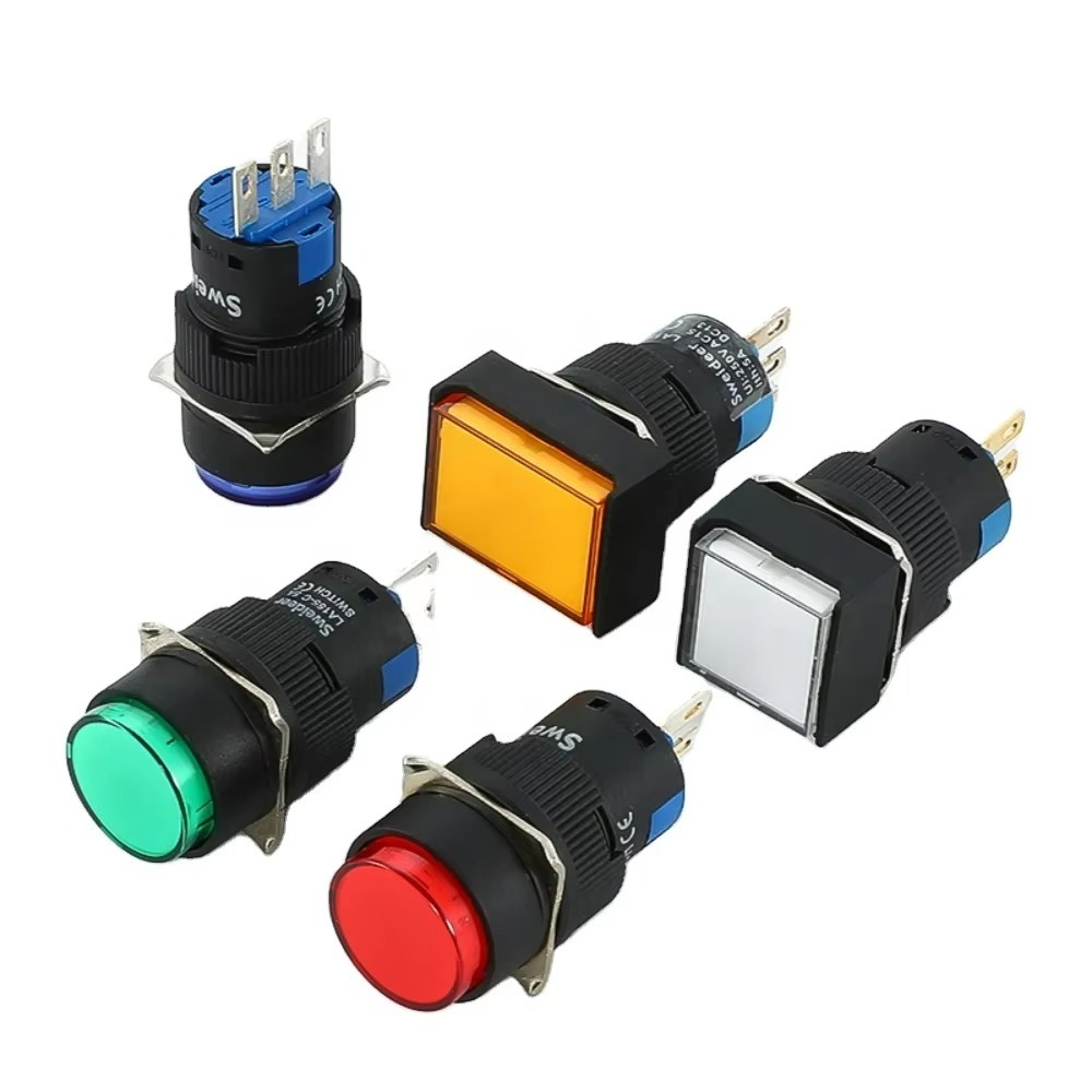 LED illuminated plastic push button switch for arcade game machine ...