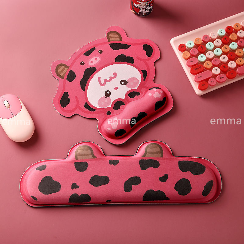 Cartoon Computer Keyboard Rubber Bottom Anti-slip Wrist Rest Mouse ...