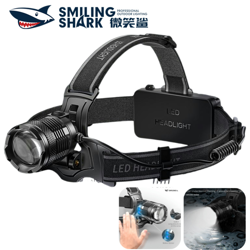 Smiling Shark TD8018 Headlight Flashlight LED M77 High Lumens Headlamp ...