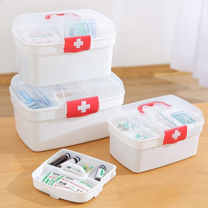 First Aid Kit Storage Box Plastic Family First aid box/Emergency ...